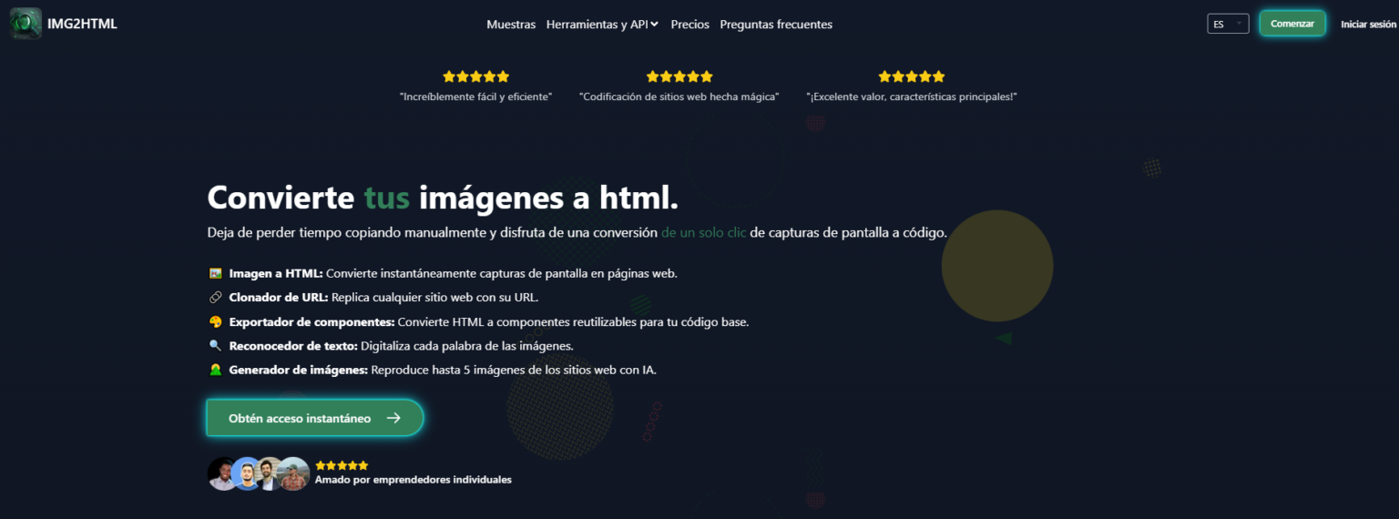 Img2html: Convierte Imágenes en Código HTML con un Clic - IABOXTOOL