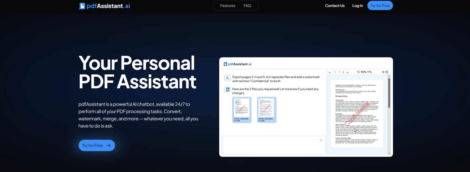 pdfAssistant.ai: Tu Asistente Personal para Tareas PDF - IABOXTOOL